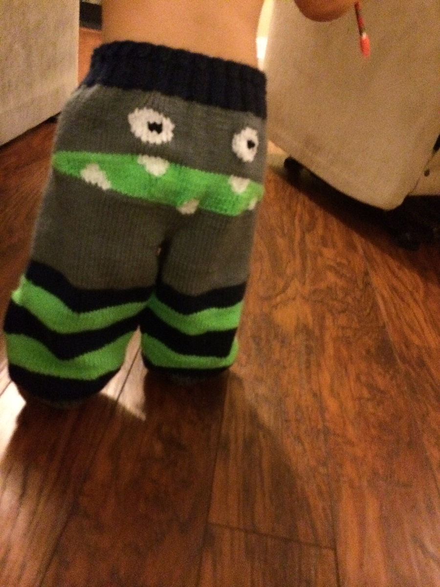 Benjamin's Knit Monster Pants ~ October 16, 2014